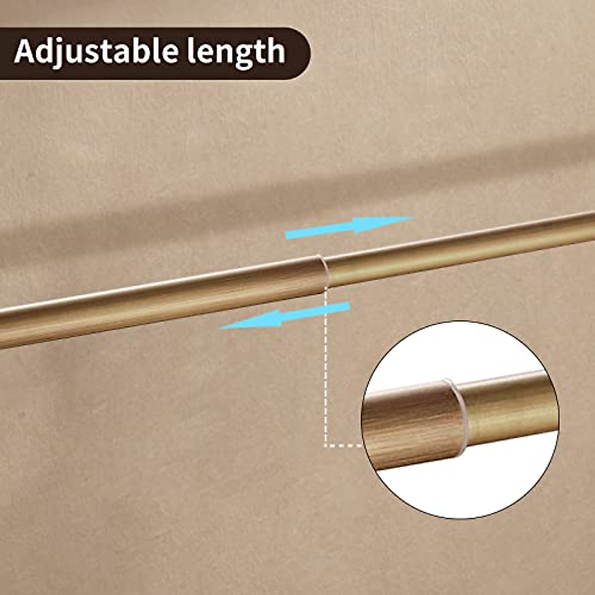 Leyden Antique Towel Bar,Adjustable Towel Holder Rod Brass Bathroom Accessories Expandable 15.2 to 27.8 Inch Vintage Wall Mount