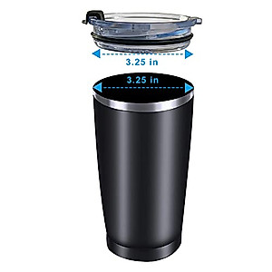 20oz Tumbler Replacement Lids Spill Proof Splash Resistant Lids Covers for 3.25in Cup Mouth for Tumble Compatible with YETI Rambler Atlin, Beast Juro SUNWILL Cup (2 Pack)