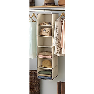 Whitmor Canvas Heavy Duty 6 Shelf Hanging Accessory Bag