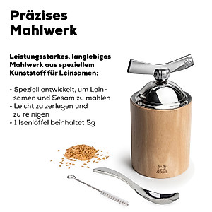 Peugeot Isen-Flax Mill Fax Seed, Natural 7 x 7 x 13 cm, Small