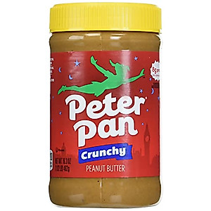 Peter Pan Crunchy Peanut Butter, Made with Roasted Peanuts, Great for Peanut Butter and Jelly Sandwiches and Peanut Butter Snacks, Gluten Free Peanut Butter, 16.3 OZ Jar (12 Count)