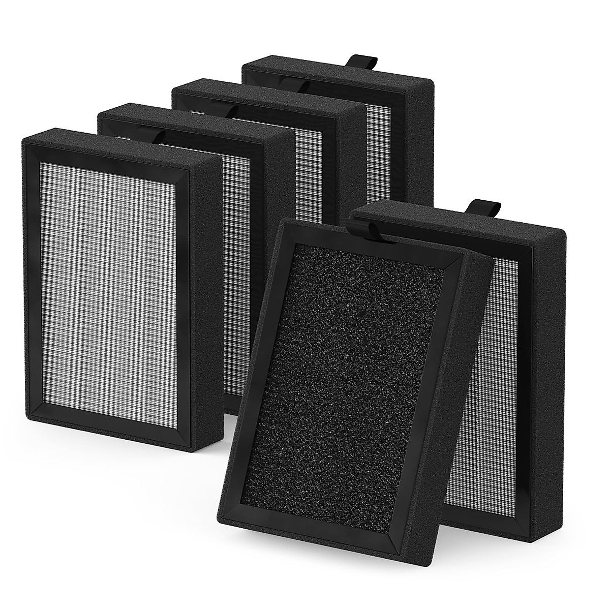 LV-H128 Replacement HEPA Filter for LEVOIT LV-H128, PUURVSAS (HM669A), ROVACS (RV60) Air Cleaner Purifier, LV-H128-RF, 6 Pack
