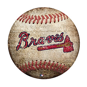 Braves 12" Baseball Shaped Sign