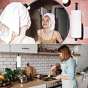 2023 Paper Towel Holders Wall Mount Under Cabinet 13.2In Self Adhesive Drilling Paper Towel Rolls SUS304 Vertically Horizontally for Kitchen Bathroom Door Rustproof Rack