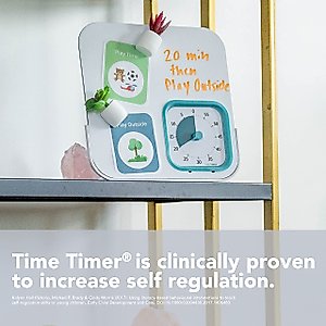 TIME TIMER MOD with Dry Erase Board — 60-Minute Visual Countdown Timer with Magnetic Whiteboard — for Notes, Chores, Classroom and Office Reminders, Visual Schedules, for Kids and Adults (Blue)