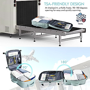 Beraliy Large Travel Backpack for Women Airline Approved, Carry On Backpack,17.3 Inch Laptop Backpack, Personal Item Bag Casual Daypack Backpacks,Mint Green