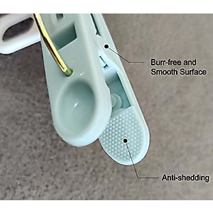 Fineget Collapsible Travel Shorts Skirt Shirt Socks Hangers with Clips Foldable Pants Clothes Plastic Suit Hangers Non Slip Closet Blue Organizer Retail Displays (Grey 2 Pcs, Blue 2 Pcs)