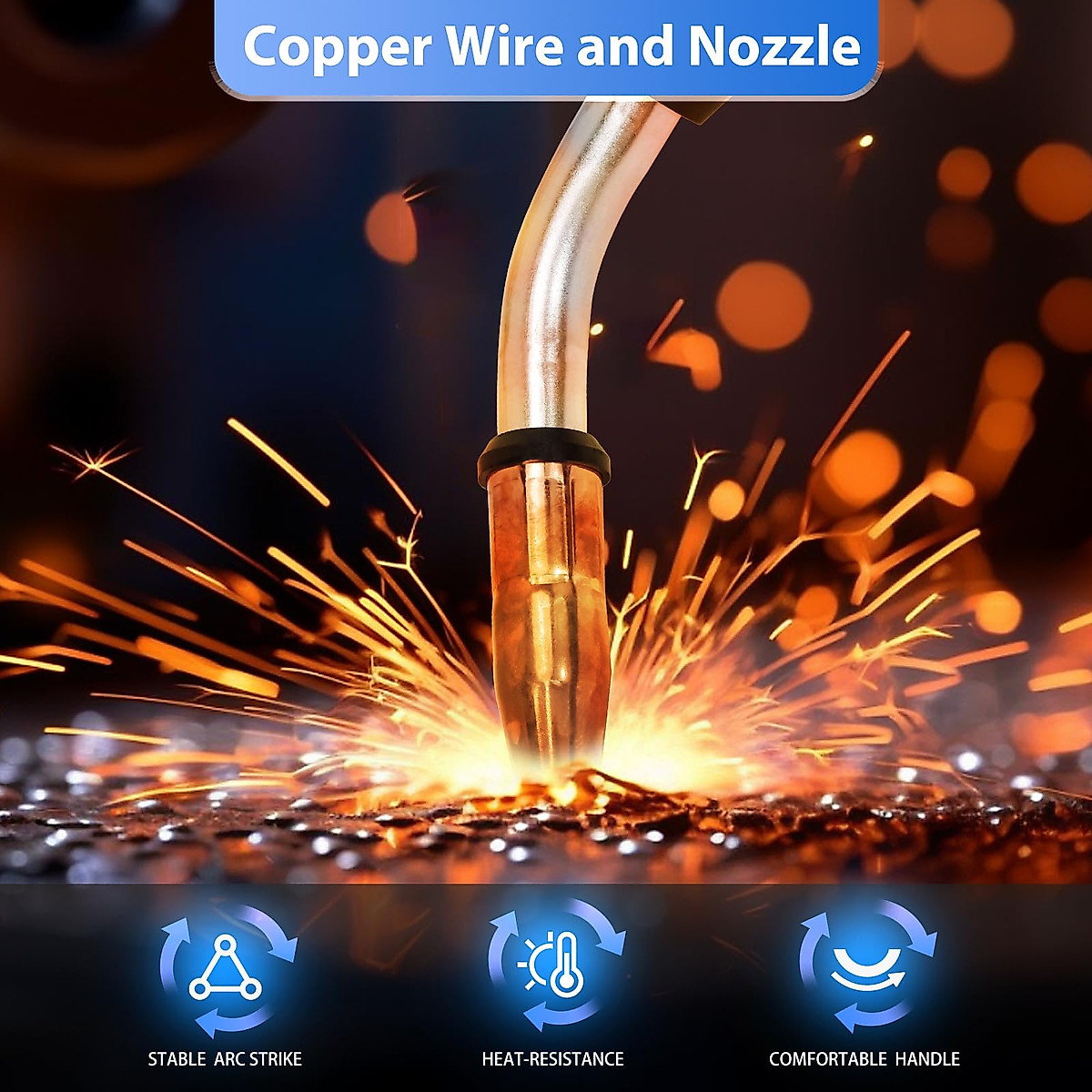 iMeshbean® 250A MIG Welding Gun Torch Stinger Replacement for the Miller M25 Millermatic & Hobart H-10 (195957), H100S2-10 (245924) Welder Parts (169598 15 FT)