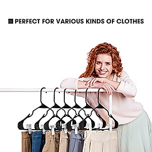 Cozymood Hanger Clips 40Pack Plastci Finger Clips for Hangers NO-Slip Strong Finger Clips Perfect for Velvet Hangers Plascti Hangers,Clothes Clips Black