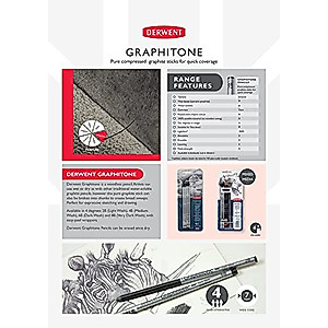 Derwent Sketching Pencils, 4mm Core, Wooden Box, 48 Count (0700759)