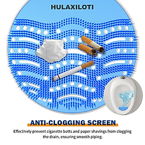 Urinal Screen Deodorizer(50 pack), Anti-Splash Urinal Screens Cakes with Long-Lasting Fragrance for Men Toilet Bathroom Airport Office Mall Hotel (25 Blue, 25 Orange)