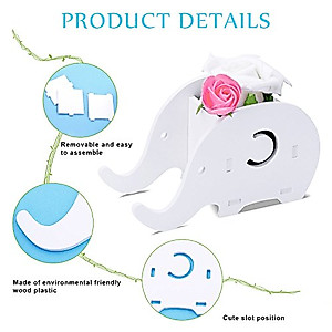 COOLOO Pencil Holder Cell Phone Stand, Cute Elephant Office Accessories Tablet Desk Bracket Compatible, Desk Decoration Multifunctional Stationery Box