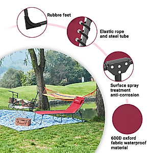 KingCamp Set of 2 Folding Outdoor Chaise Lounge Chair for Beach, Sunbathing, Patio, Pool, Lawn, Deck, Portable Lightweight Heavy-Duty Adjustable Camping Reclining Chair with Pillow