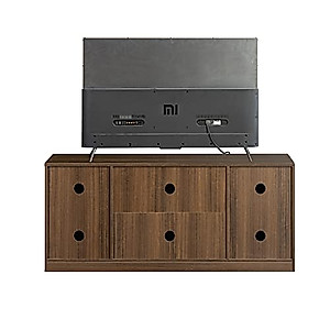 ZINUS Bennett TV Stand for TVs up to 65”, Farmhouse Style Entertainment Center, TV Stand with Storage, Living Room or Bedroom Furniture, Brown