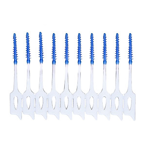 160pcs Interdental Brush Soft Dental Floss Toothpicks for Oral Care Adults Children(Blue)