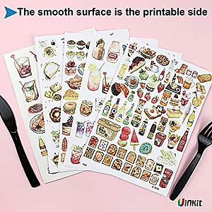 Uinkit Glossy Sticker Paper for Inkjet Printer Printable Vinyl White Cricut Waterproof Permanent Adhesive Waterproof Car Bumper Sticker 8.5x11 inches Letter Size 20 Sheets label