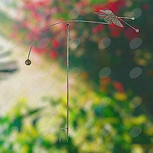 Red Carpet Studios Balancing Metal Garden Rocker Wind Sculpture, 44-Inch, Dragonfly