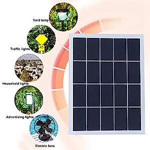 Silicon Solar Panel, DC Output Charger Solar Panel Charger, 3W 5V Solar Battery for DIY Outdoor Garden Light
