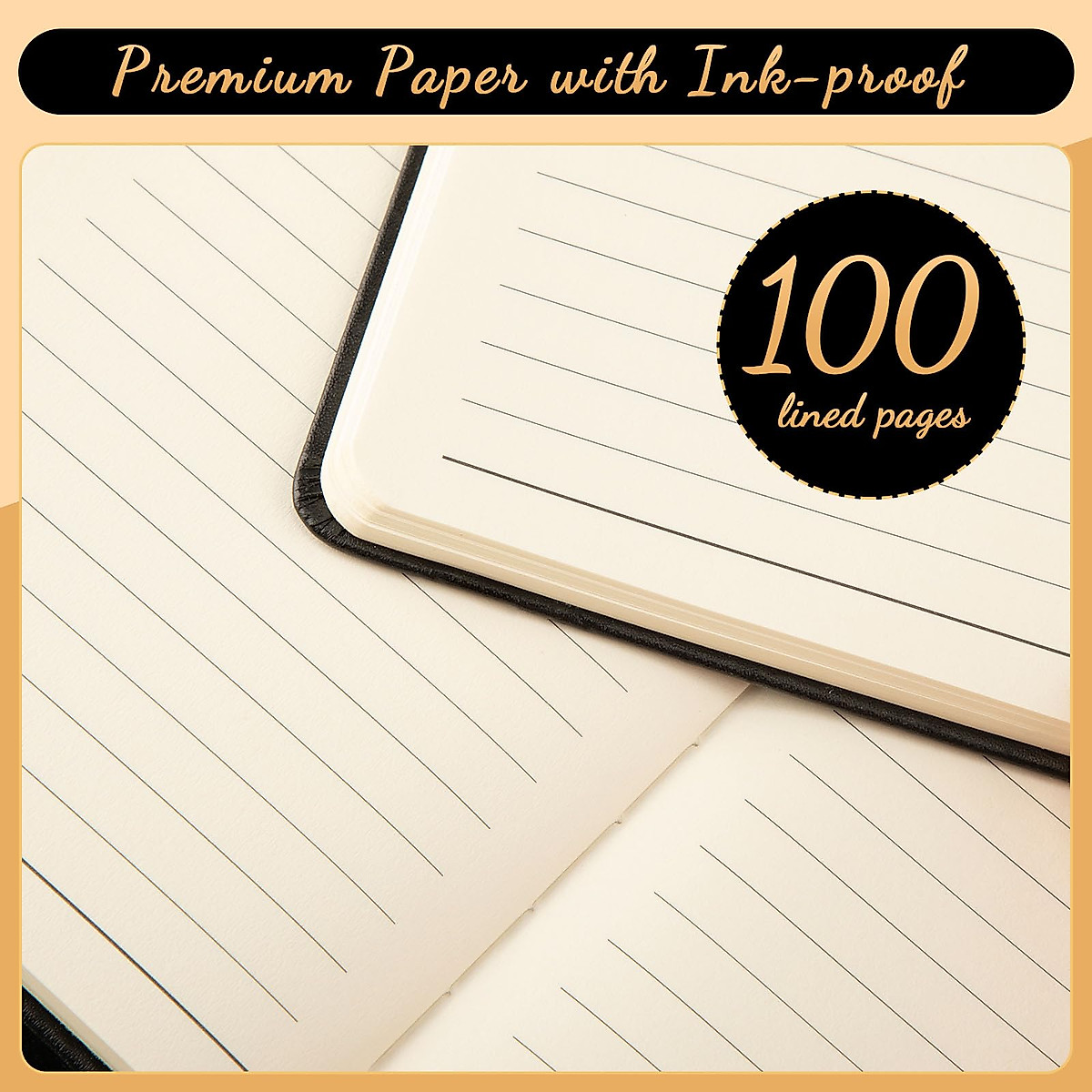 Tisancy 20 Pieces Employee Appreciation Gifts Thank You Leather Journal Notebook Team Gifts for Coworker Staff Inspirational Notebooks for Housekeeping Week(Black Stylish,A5 Size)