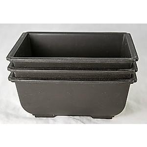 3 Rectangular Plastic Bonsai Training Pot, Cactus & Succulent Planter - 5.75 x 4.25 x 2.5