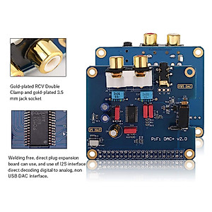 Digital Audio Card, I2S Interface PiFi DIGI DAC + HiFi DIGI Digital Audio Card Insulated Power Supply Compatible with Raspberry B+, Raspberry 2 Model B,Raspberry 3B (64-bit)