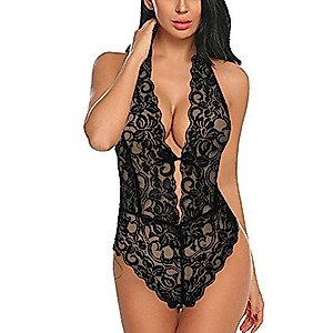 BEUU Bodysuit Snap Crotch One Piece Teddy Mew Year Women Lengerie Sexy Sets