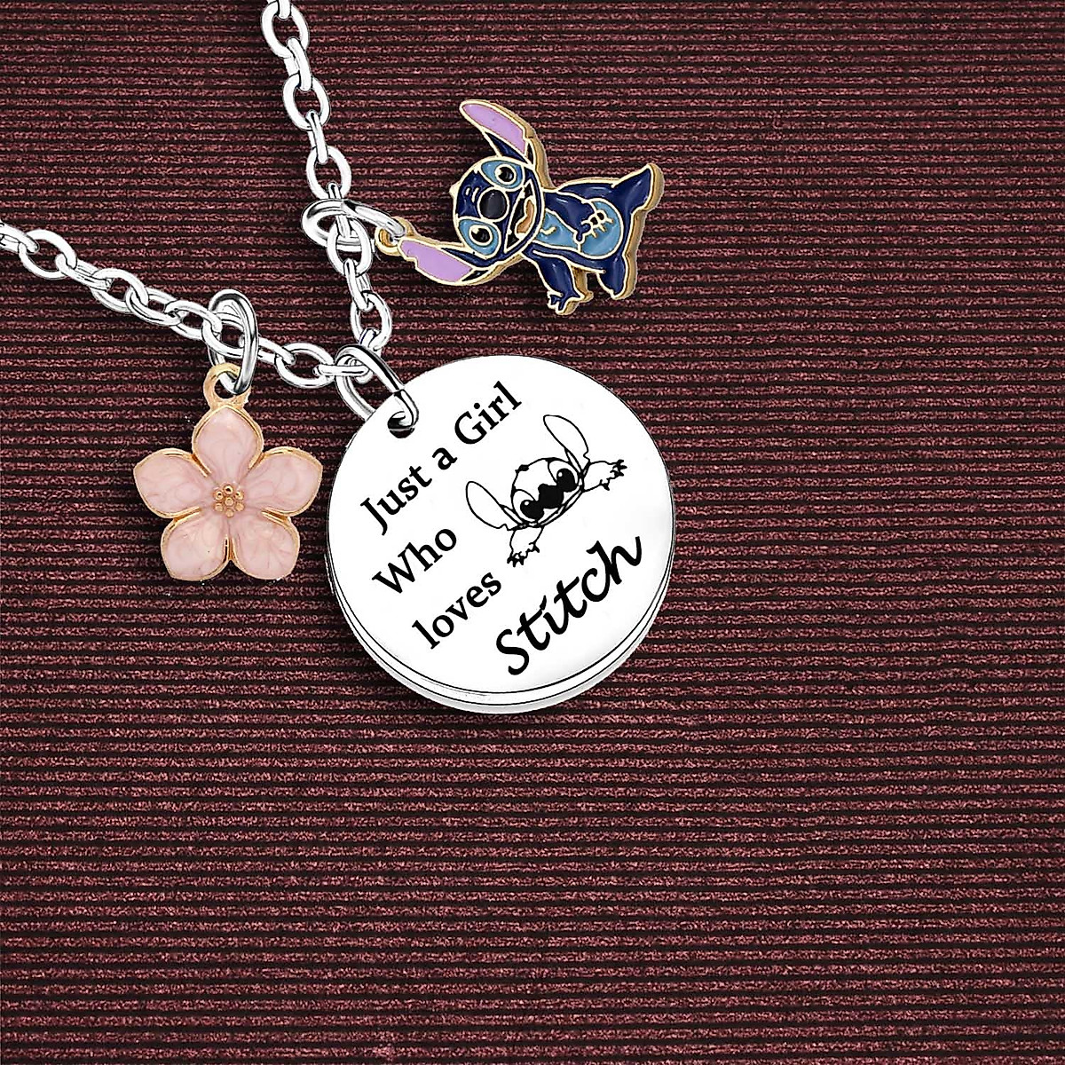 Stitch Necklace Gifts Ohana Necklace Stitch Jewellery Friendship Gifts for Daughter Sister Niece Friends Stitch Birthday Gifts for Women
