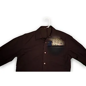 Hanger Diversion Safe by Stash-it, Hidden Pocket Safe, Fits Under Hanging Clothes with Pocket to Hide Valuables for Home or Travel