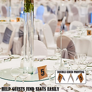 Table Numbers, 20 Pcs Wedding Table Numbers, Gold Double-sided Plastic Table Signs Seat Numbers for Wedding Reception Party Birthday Anniversary Catering Banquet Restaurant Event Decor,1-20