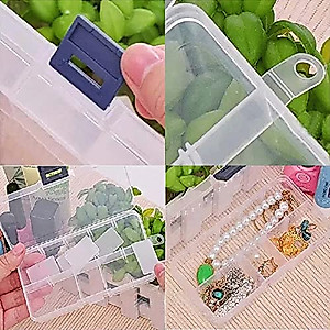 Typutomi Plastic Compartment Organizer Box, 24 Grids Jewelry Dividers Storage Container DIY Parts Storage Box for Bead, Rings, Jewelry,Screws, Handicrafts
