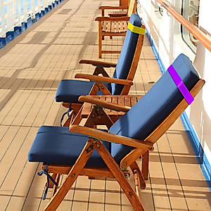 Beach Towel Bands (6-Pack), Portable Towel Bands for Beach Chairs & Cruise Chairs Pool Chair, Vacation Choice Beach Chair Towel Clips, Great Alternative to Beach Towel Clips