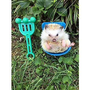 Hedgehog Chair Mini Plastic Swivel Seat Small Animal Toys Habitat Decor Cage Accessories Hedgehog Supplies Photo Props Chair Toy for Hedgehog,Bird,Parrot,Mouse,Chinchilla, Rat,Gerbil,Dwarf Hamster