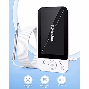 Digital Otoscope with Light, Ear Camera with Ear Wax Removal Tool, ScopeAround Ear Cleaning Camera with 5" Screen for Kids, Adults & Pets, Ear Scope, 32GB Card Supports Photo and Video Recording.