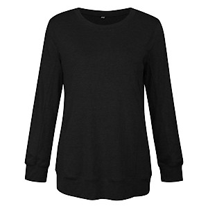 JMMSlmax Sweatshirts for Women Crewneck Long Sleeve Shirts Tunic Tops for Leggings Women's Casual Loose Soft Pullover Tops