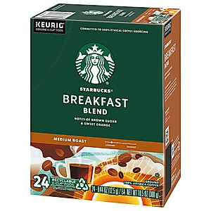 Starbucks Breakfast Blend Coffee K-Cups,24 K-Cups count,(0.44 OZ each)