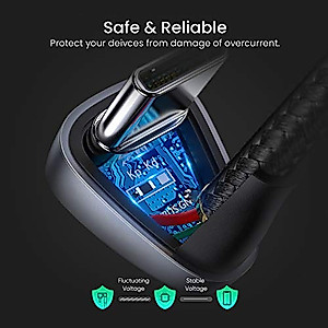 UGREEN USB C Cable U Shape 3A Type C Fast Charging Nylon Braided Cord Compatible with Samsung Galaxy S10 S10E S9 S8 Plus Note 10 9 8 LG V60 V50 V20 G8 G7 G6, etc. 6.6FT