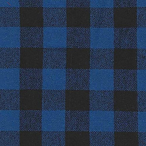 Richlin Fabrics 5 Yard Pack, 56" Yarn Dyed Flannel Plaid, 3/4" Red & Black Check, 100% Cotton, Red/Black