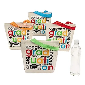 Graduation Totes for Graduation Party- Apparel Accessories - Totes - Novelty Totes - Graduation - 12 Pieces
