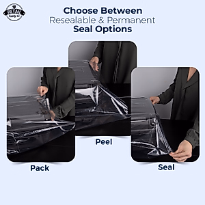 Poly Bags with Suffocation Warning - 24x28 Resealable - 100 Pack - Clear Poly Bags - Retail Supply Co