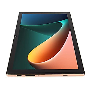 Soraz Office Tablet, Octa Core Tablet PC 8GB RAM 256GB ROM US Plug 100‑240V (Gold)