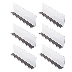 ULTECHNOVO 6pcs Shelf Divider Desk Bookshelf Trash Magnetic Shelves Clear Shelf Separators Plastic Drawer Drawers Plastic Acrylic Shelf Separators Desk Book Shelf Milk Desk Rack Partition PVC