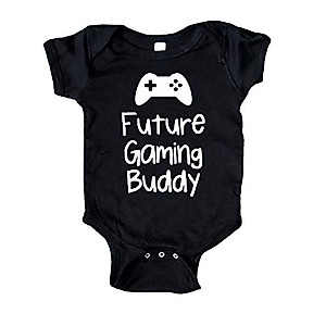 Sunray Clothing Future Gaming Buddy Baby Boy Onesie Gray