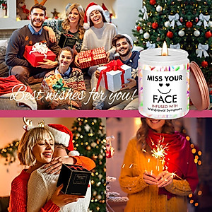 Best Friends - Gifts for Women Sister Bestie, Friendship Gifts for Women Friends, Best Friend Birthday Gifts, Funny Christmas Gifts for Women, Miss Your Face Lavender Candle Gifts for Bestie