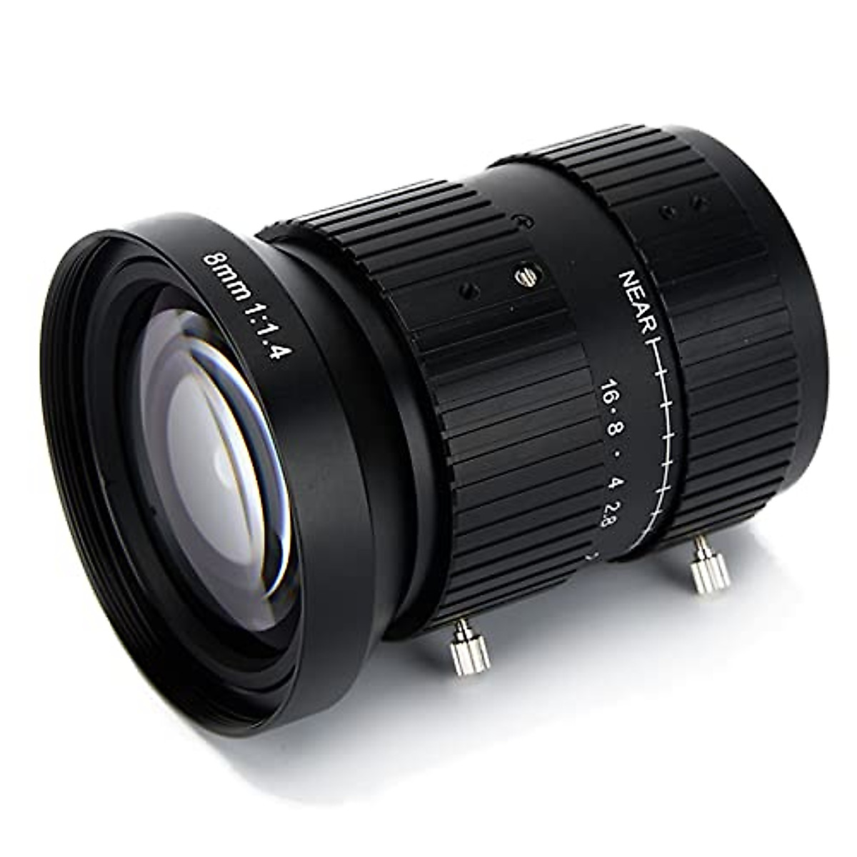 20MP 1.1" 8mm f/1.4 Manual Lris and Focus Industrial Lens for High Resolution C-Mount Machine Vision Cameras