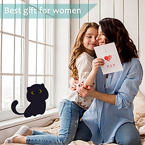 Heating Pads for Period Cramps & Menstrual Pain Relief, Portable Cute Stuffed Animal Heat Pad USB Powered for Car Trivel, Gift for Women Mom Teen Girls Birthday（Black cat2）