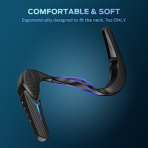 Monster Stinger Neck Speaker, Neckband Bluetooth Speaker with 10H Playtime, True 3D Stereo Sound, Low Latency, RGB Lights, Built-in Mic, Wireless Wearable Speaker for Gaming Movies Music, Lightweight