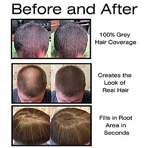 Thicken It 100% Scalp Coverage Hair Powder - BLACK - Talc-Free, Water Resistant Hair Loss Concealer, Thicker Than Hair Fibers & Sprays