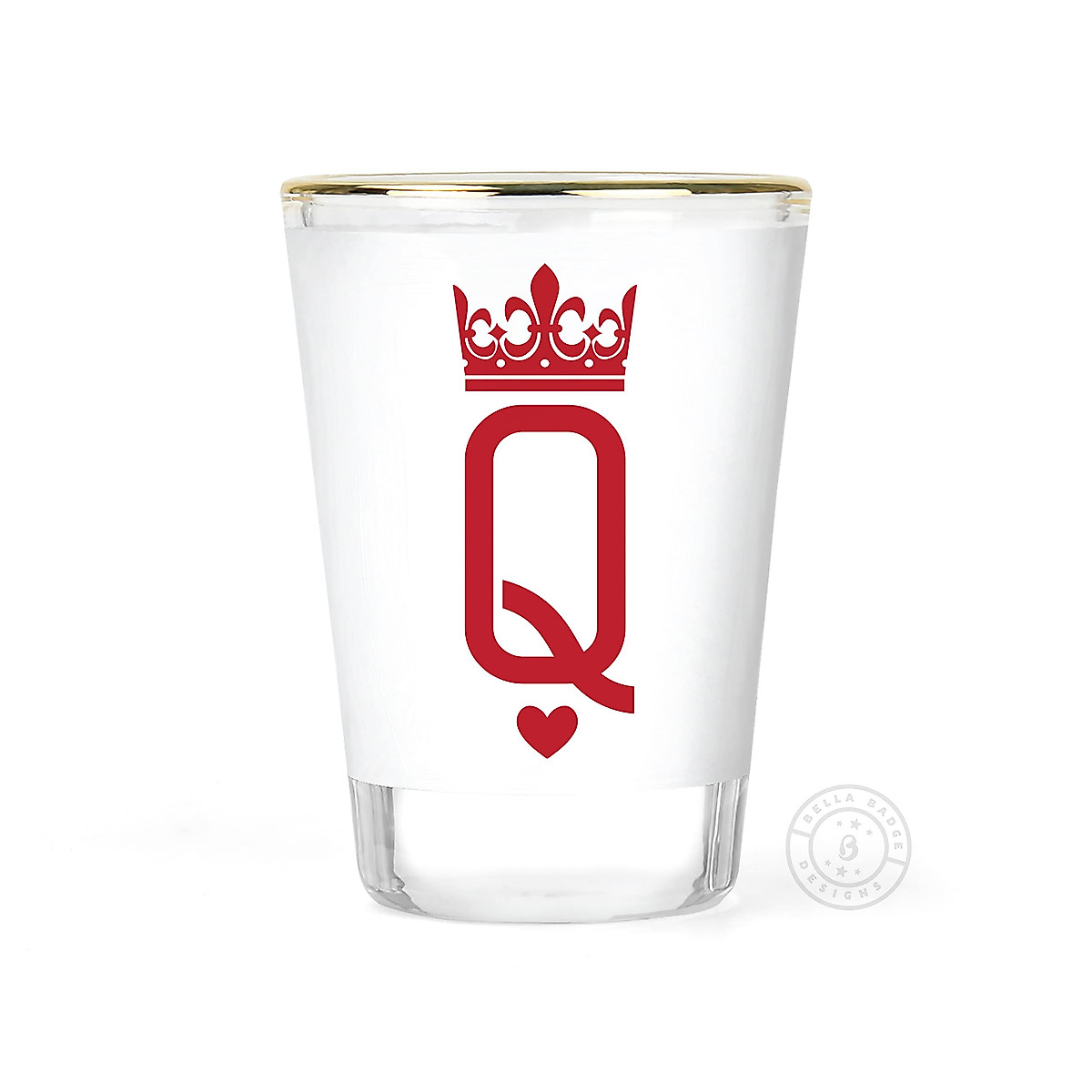 King and Queen Shot Glass Set - His and Her Shot Glasses - Anniversary Gift - Couples Gift - 2 pc Shot Glass Set - Valentines Gift