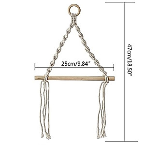 FEEGAR Towel Ring Toilet Paper Holder Dispenser Hand-Woven Tapestry Wall Hanging Bathroom Towel Rack Decoration