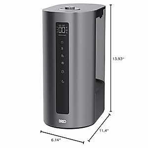 Dreo 6L Humidifiers for Bedroom, Smart Warm & Cool Mist for Large Room, 60Hr Quiet Runtime Ultrasonic Oil Diffuser for Baby, Plant, Humidity Sensor, Indicator Light, 12H Timer, Google/Alexa, HM713S
